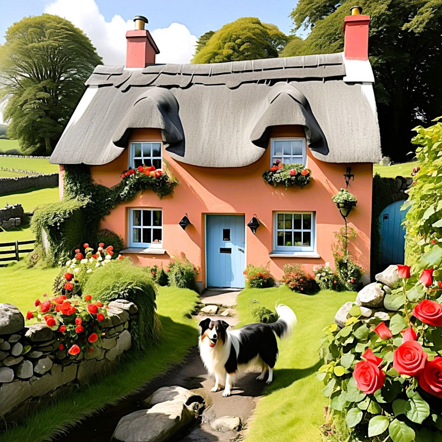 Solve Little Thatch - size 9 - 600 pieces jigsaw puzzle online with 100 ...