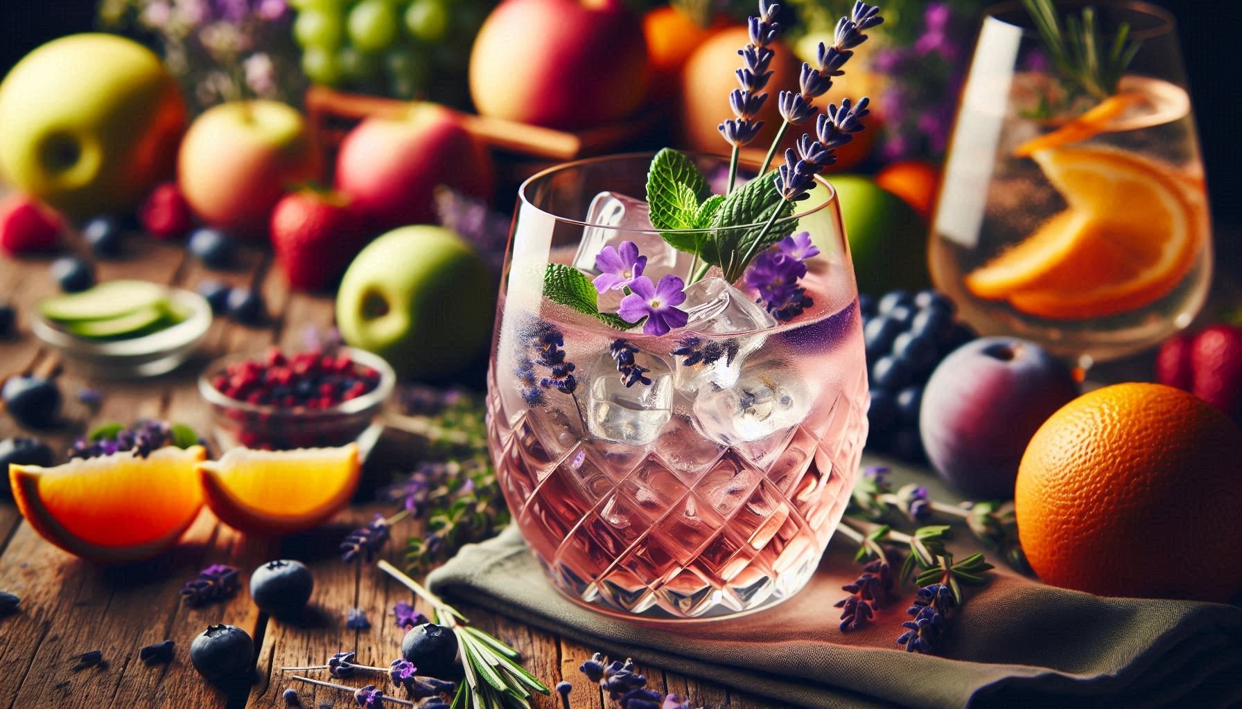 Solve Lavender garnish cocktail idea #1 jigsaw puzzle online with 144 ...