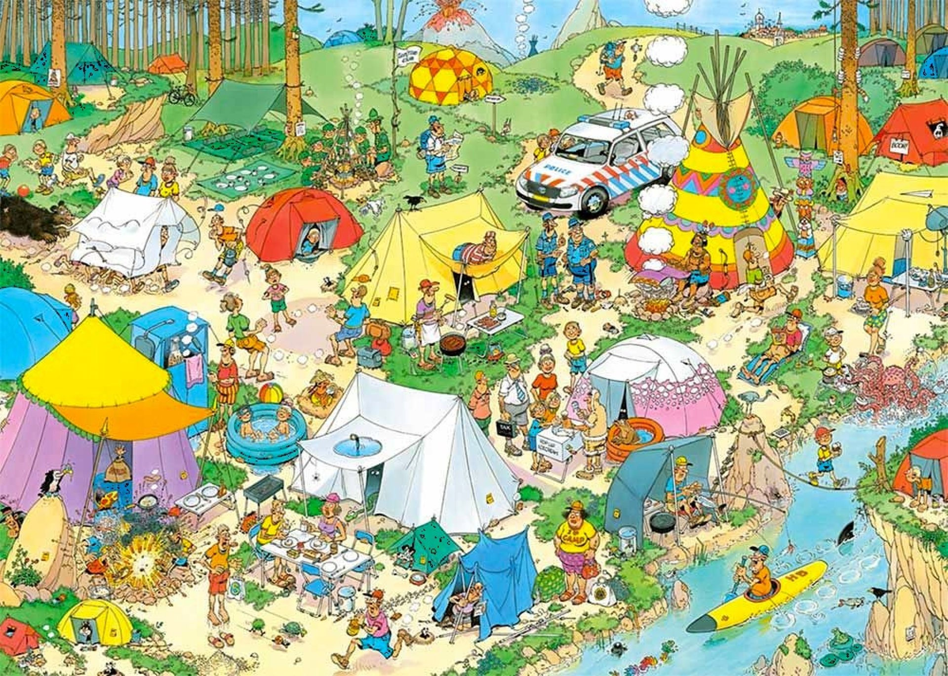 Solve Camping in the Wilderness jigsaw puzzle online with 88 pieces