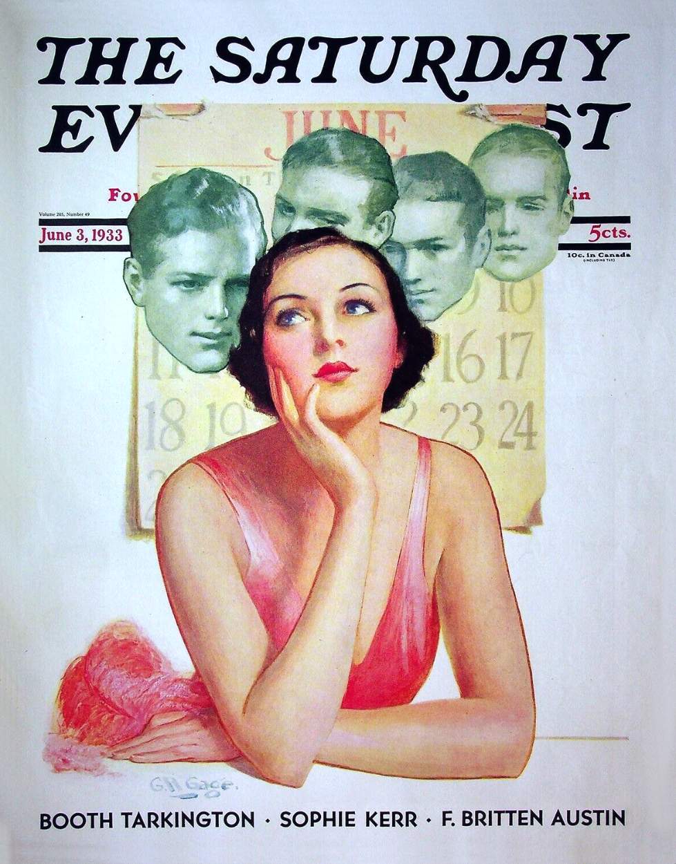 Solve The Saturday Evening Post, June 1933, cover by George William ...