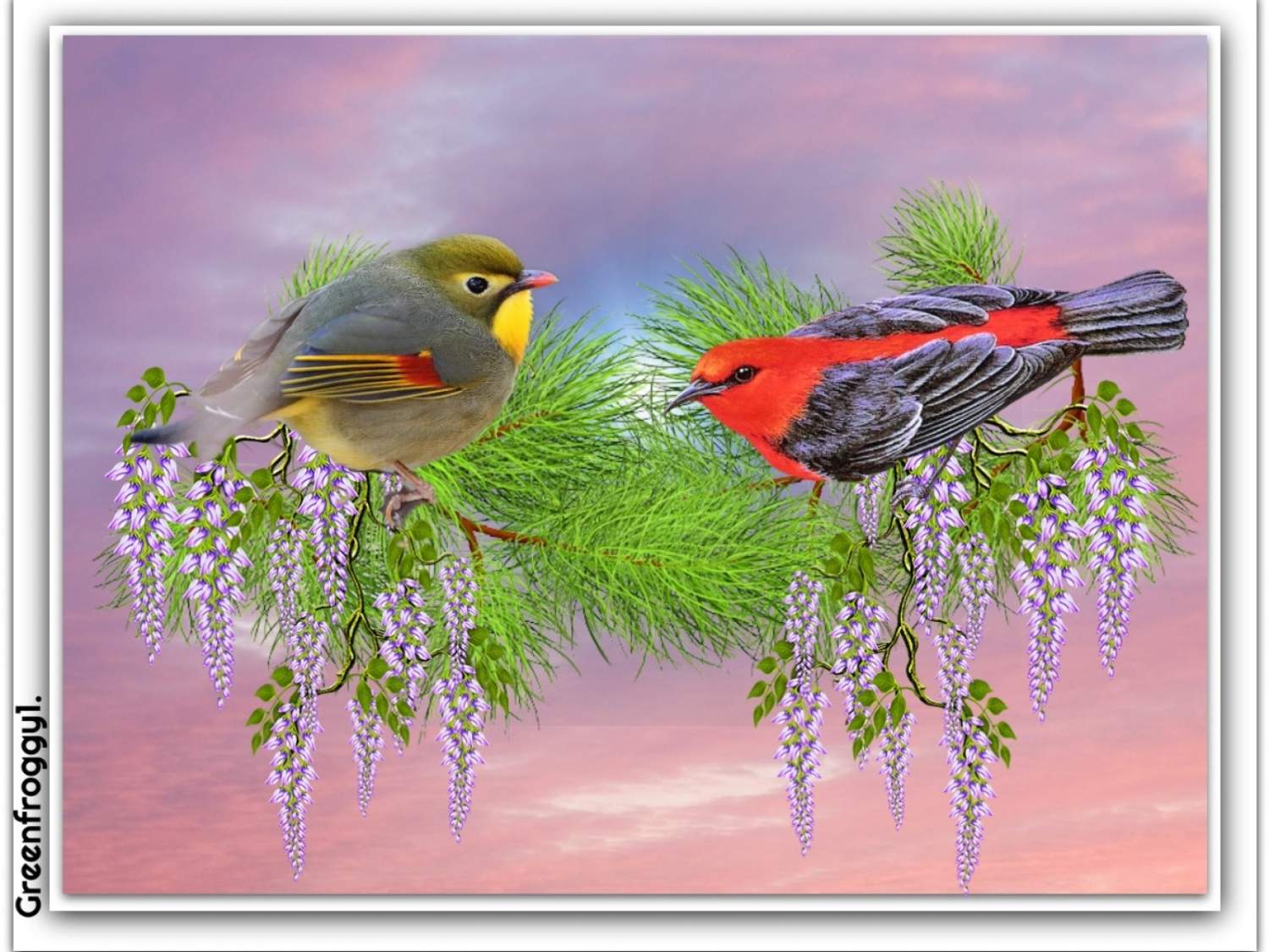 Solve PUZZLE - Birds On A Branch IV jigsaw puzzle online with 80 pieces