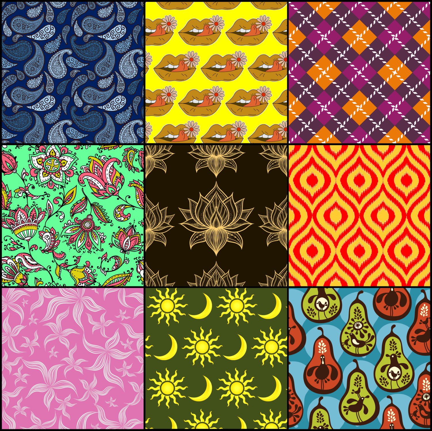 Solve Artistic patterns 72 jigsaw puzzle online with 81 pieces