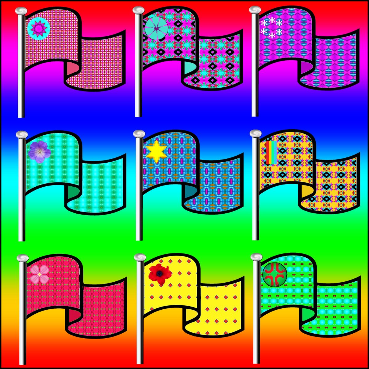 Solve FLAGS jigsaw puzzle online with 36 pieces