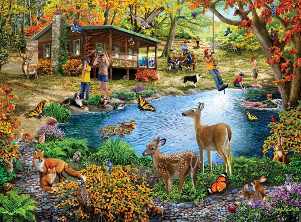 Solve Wow! Fun at the lake.... jigsaw puzzle online with 130 pieces