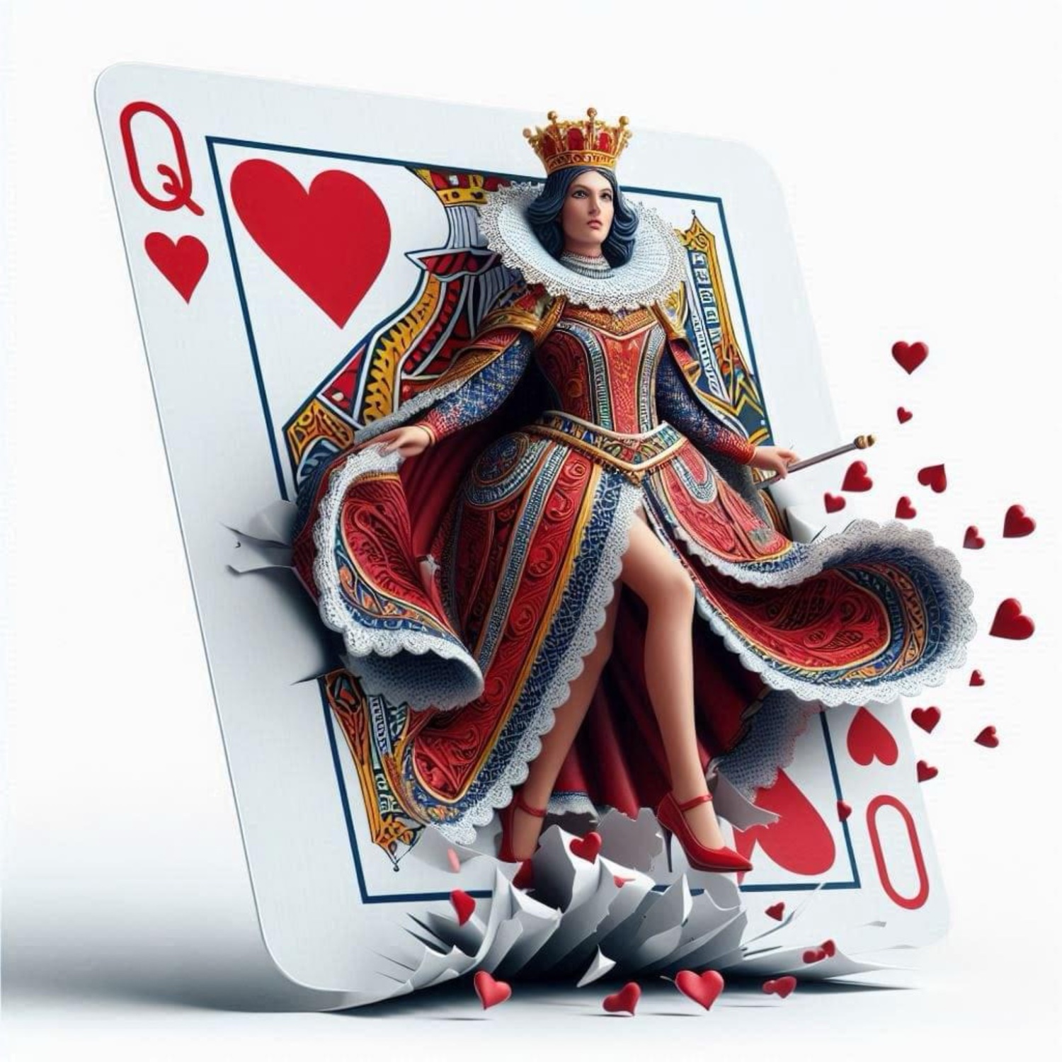 Solve Queen Of Hearts jigsaw puzzle online with 81 pieces