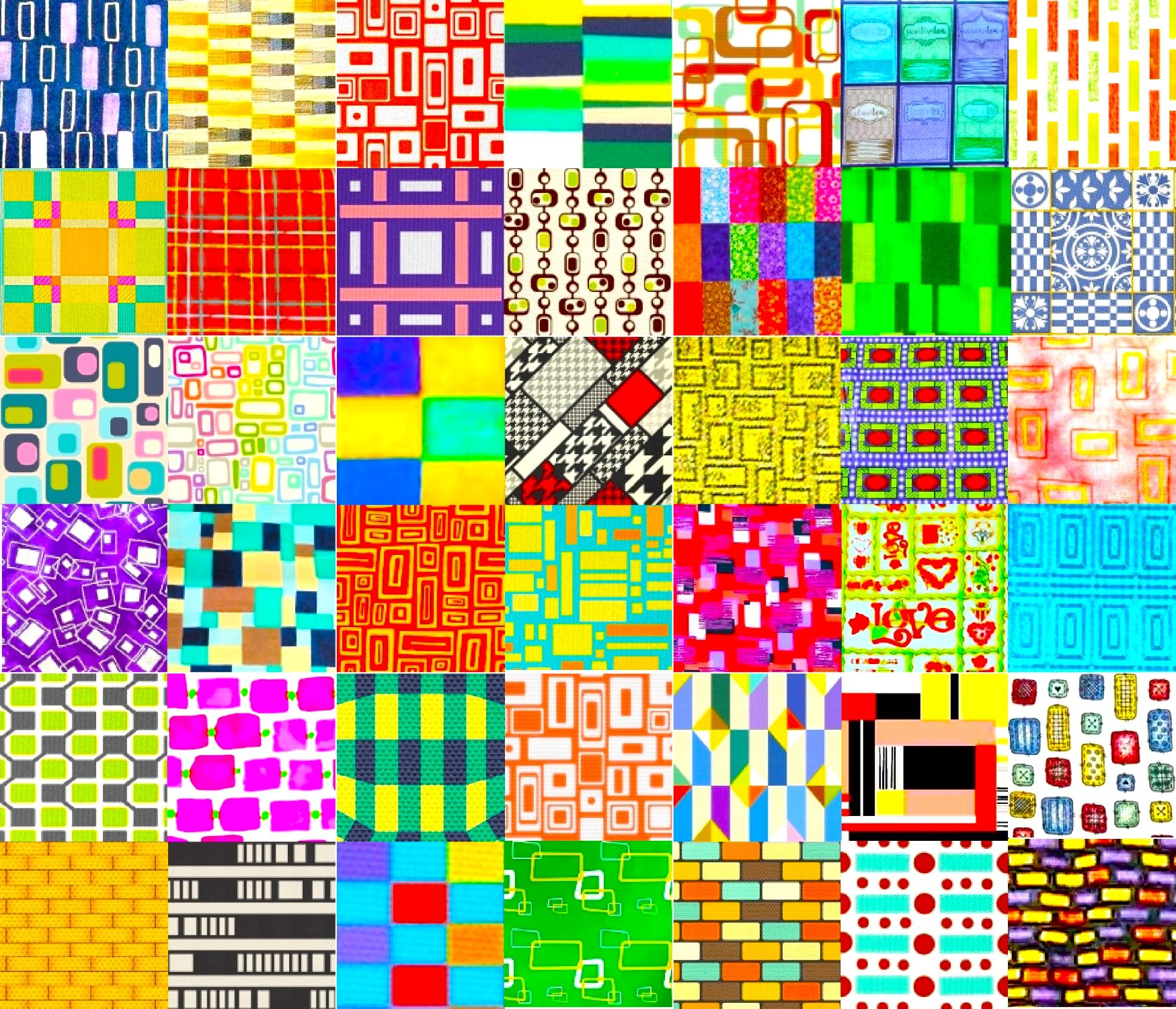 Solve PATCHWORK RECTANGLES 45 jigsaw puzzle online with 72 pieces
