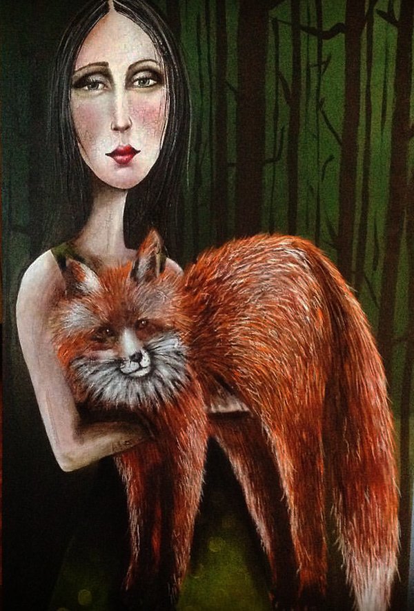 Solve Sharon Peterkin Artwork - 'Red Fox' jigsaw puzzle online with 54 ...
