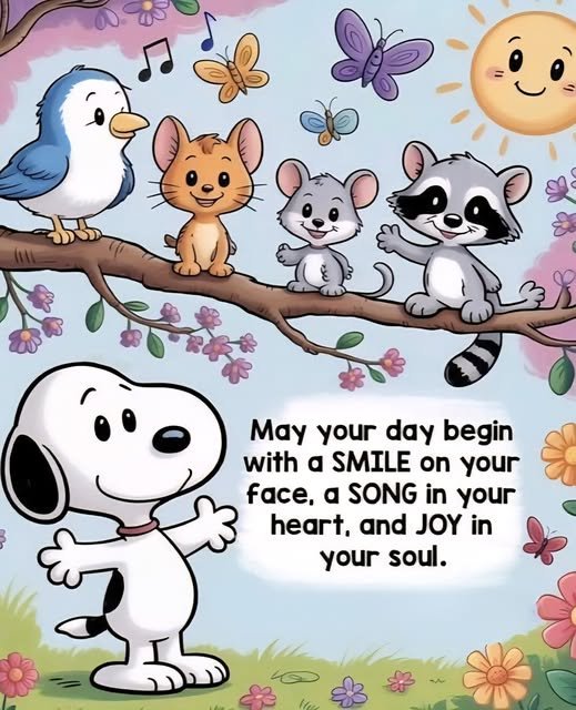 Solve Snoopy & Animals Sing jigsaw puzzle online with 72 pieces