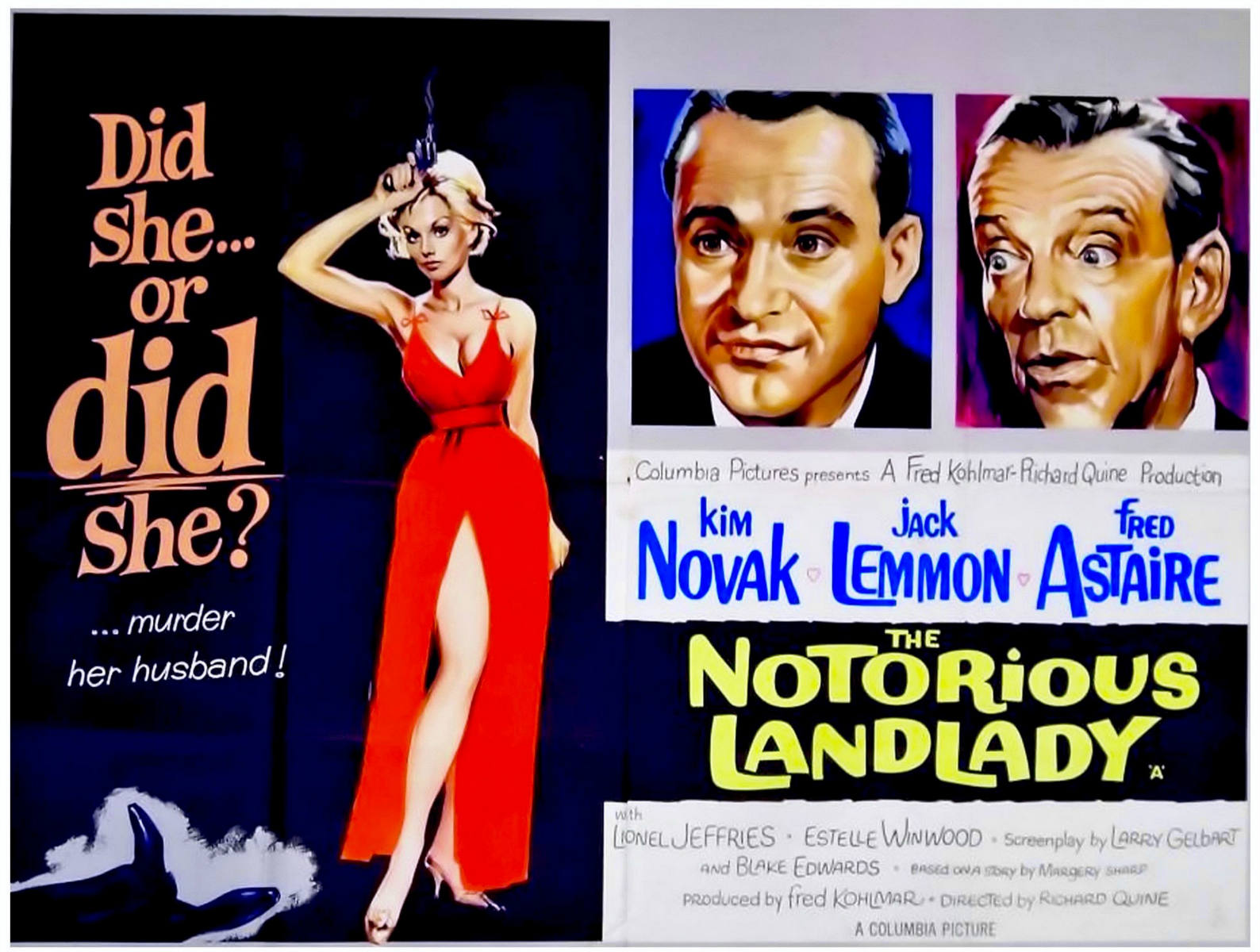 Solve THE NOTORIOUS LANDLADY ----- 1962 KIM NOVAK, JACK LEMMON, FRED ...