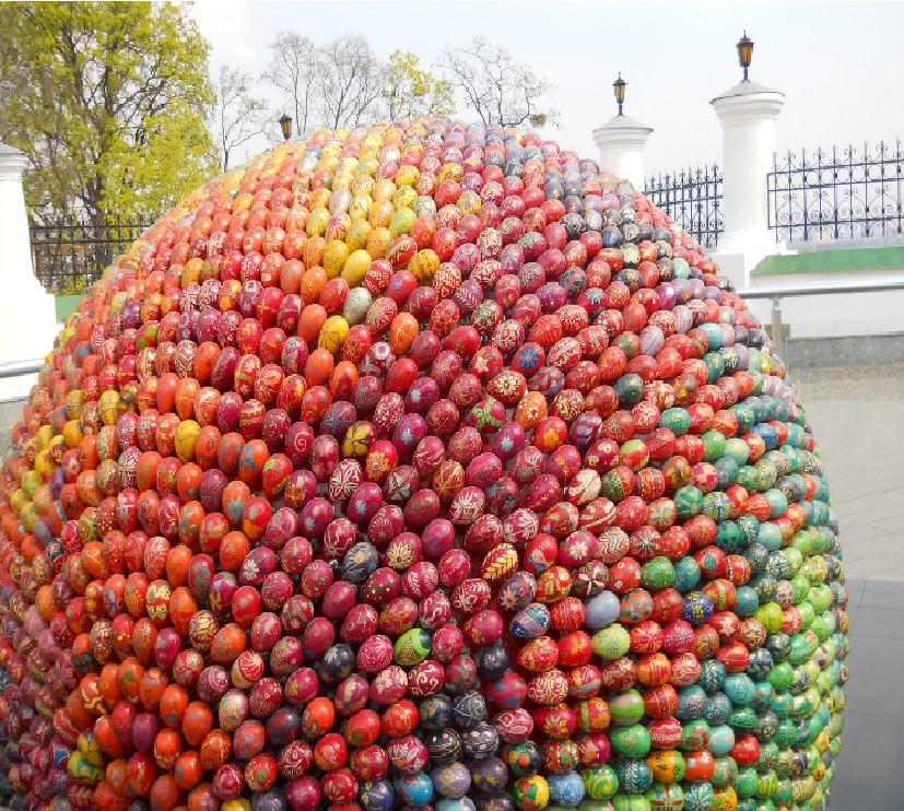 Solve Giant Easter Egg Made from Easter Eggs jigsaw puzzle online with ...