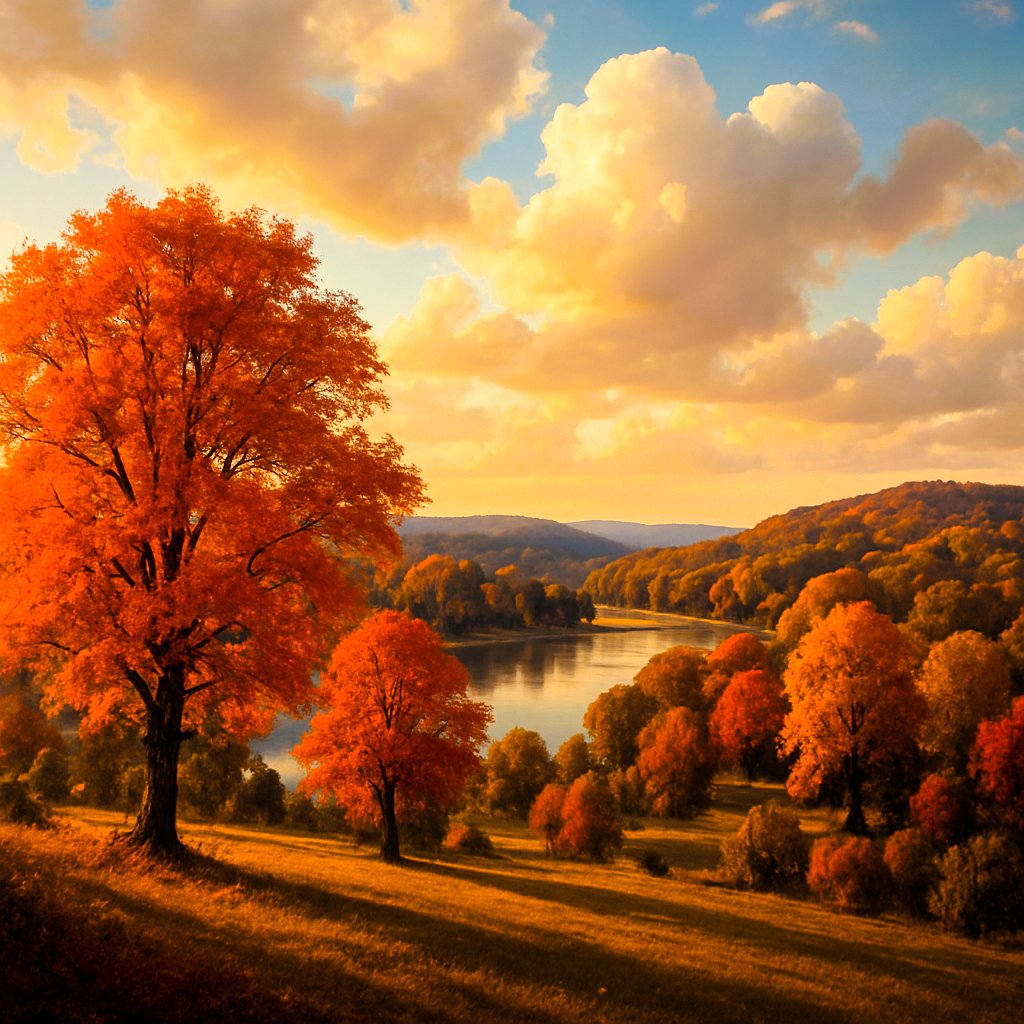 Solve Autumn Landscape jigsaw puzzle online with 144 pieces