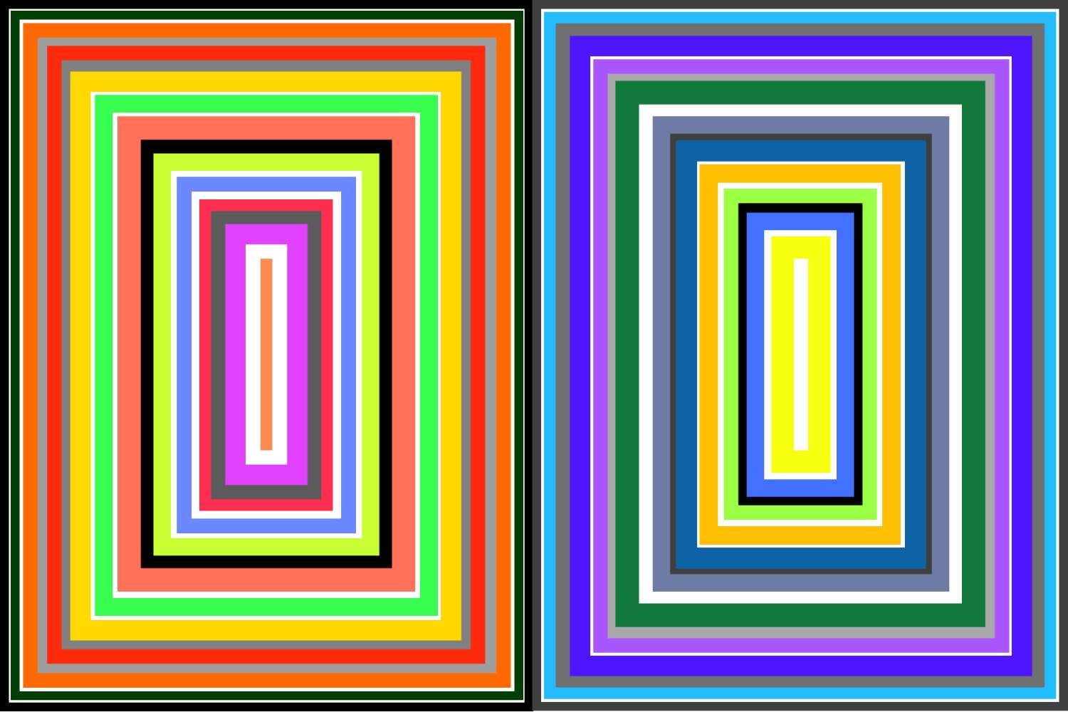 Solve Double Concentric Rectangle 2 jigsaw puzzle online with 96 pieces