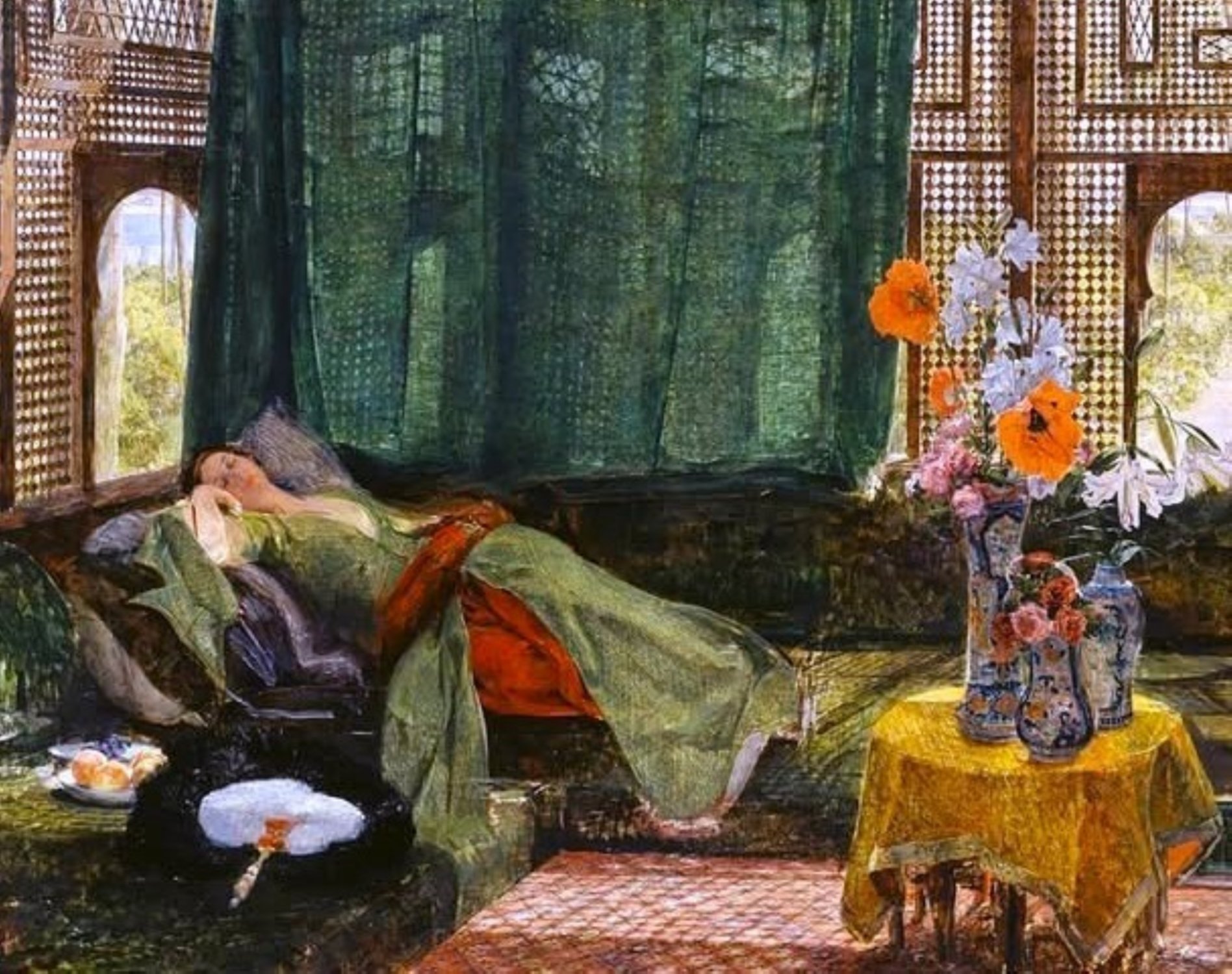 Solve The Siesta 1876 ~ John Frederick Lewis jigsaw puzzle online with ...