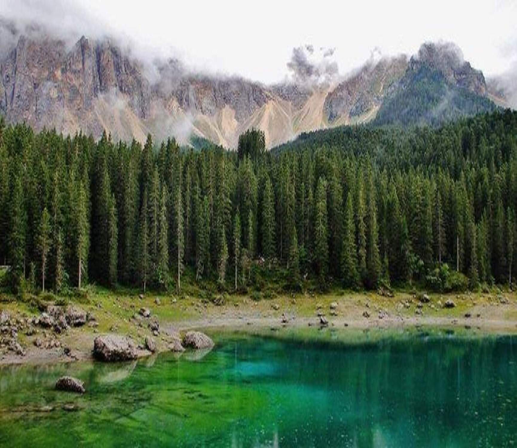 Solve green lake jigsaw puzzle online with 598 pieces