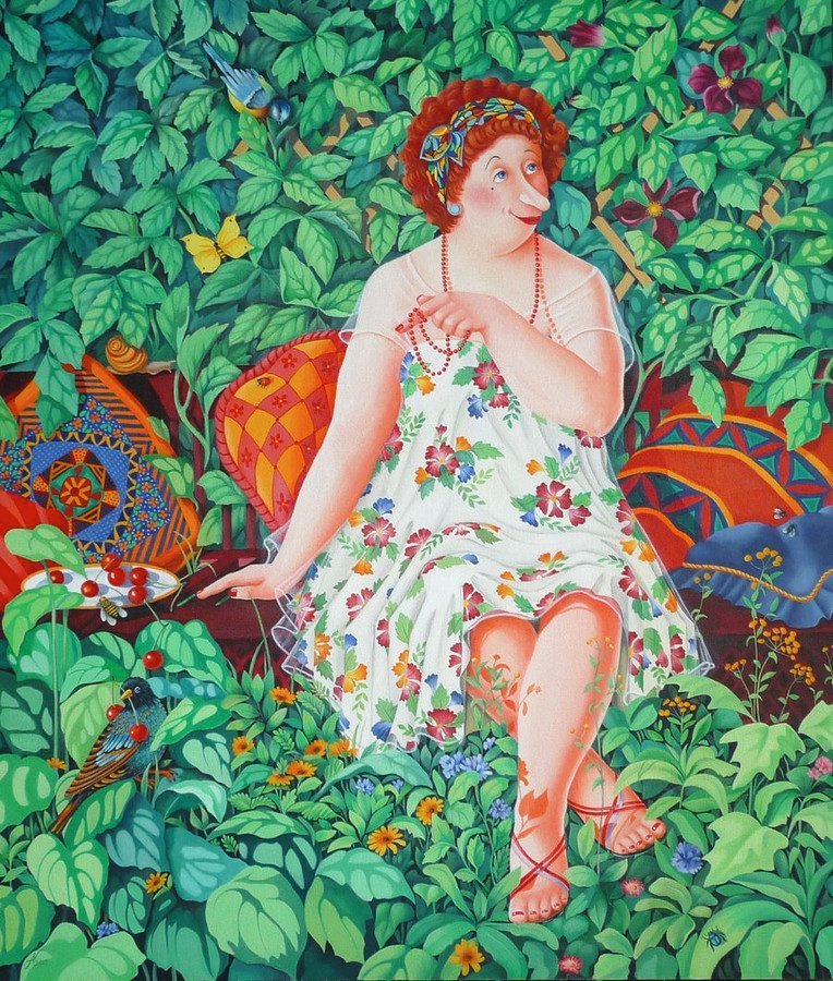 Solve Anna Sadowska Artwork - 'At the bottom of my Garden!' jigsaw ...