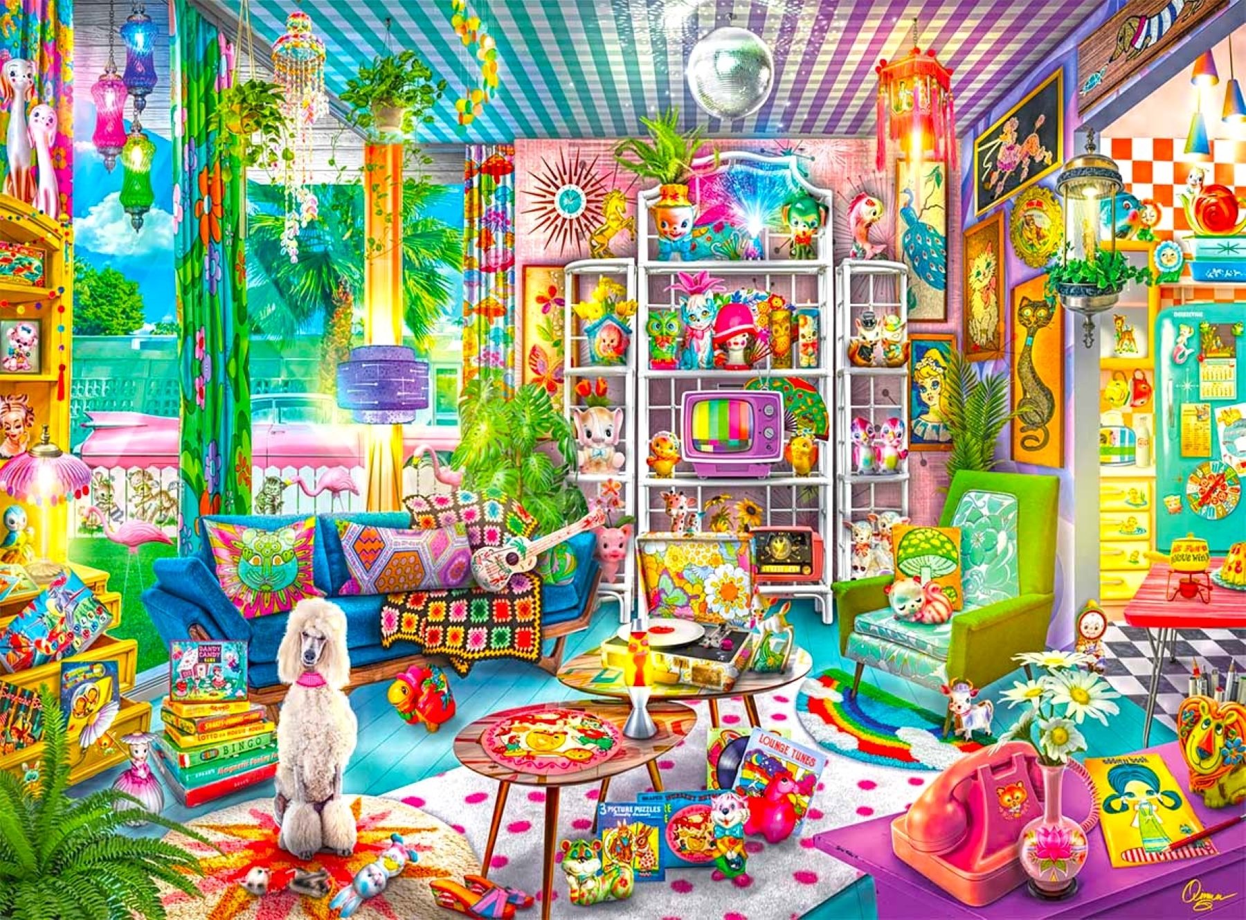 Solve Kitschy Interior jigsaw puzzle online with 352 pieces