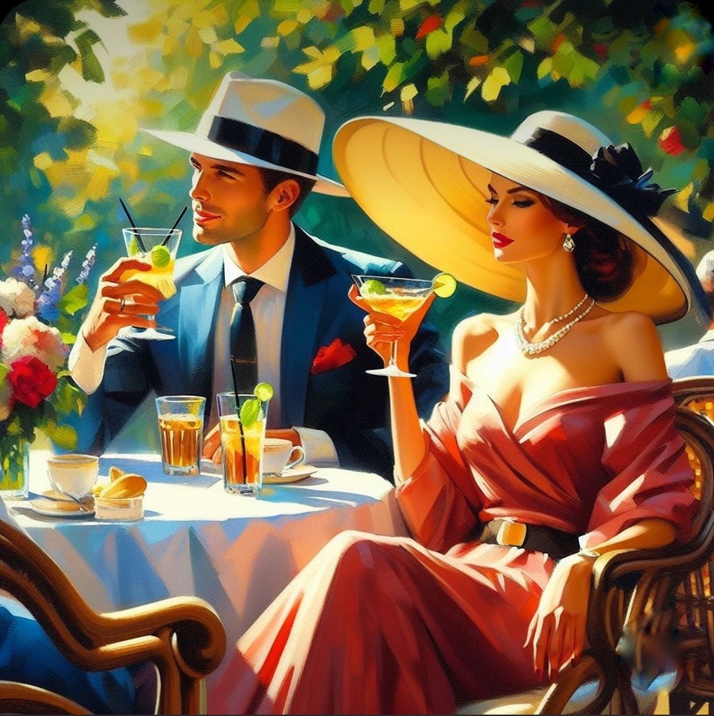 Solve Cocktail hour jigsaw puzzle online with 225 pieces
