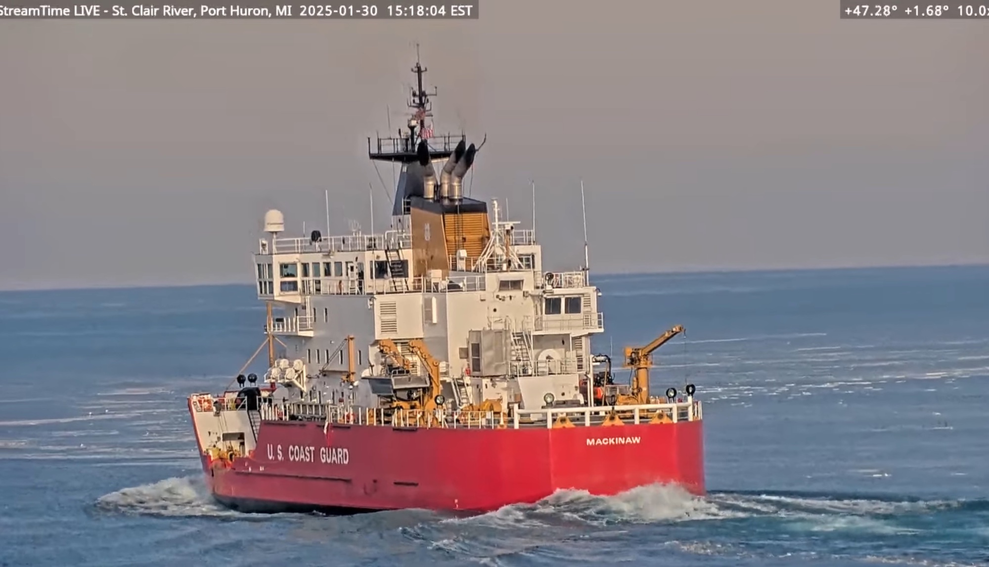 Solve USCGC Mackinaw, Port Huron, January 30, 2025 jigsaw puzzle online ...