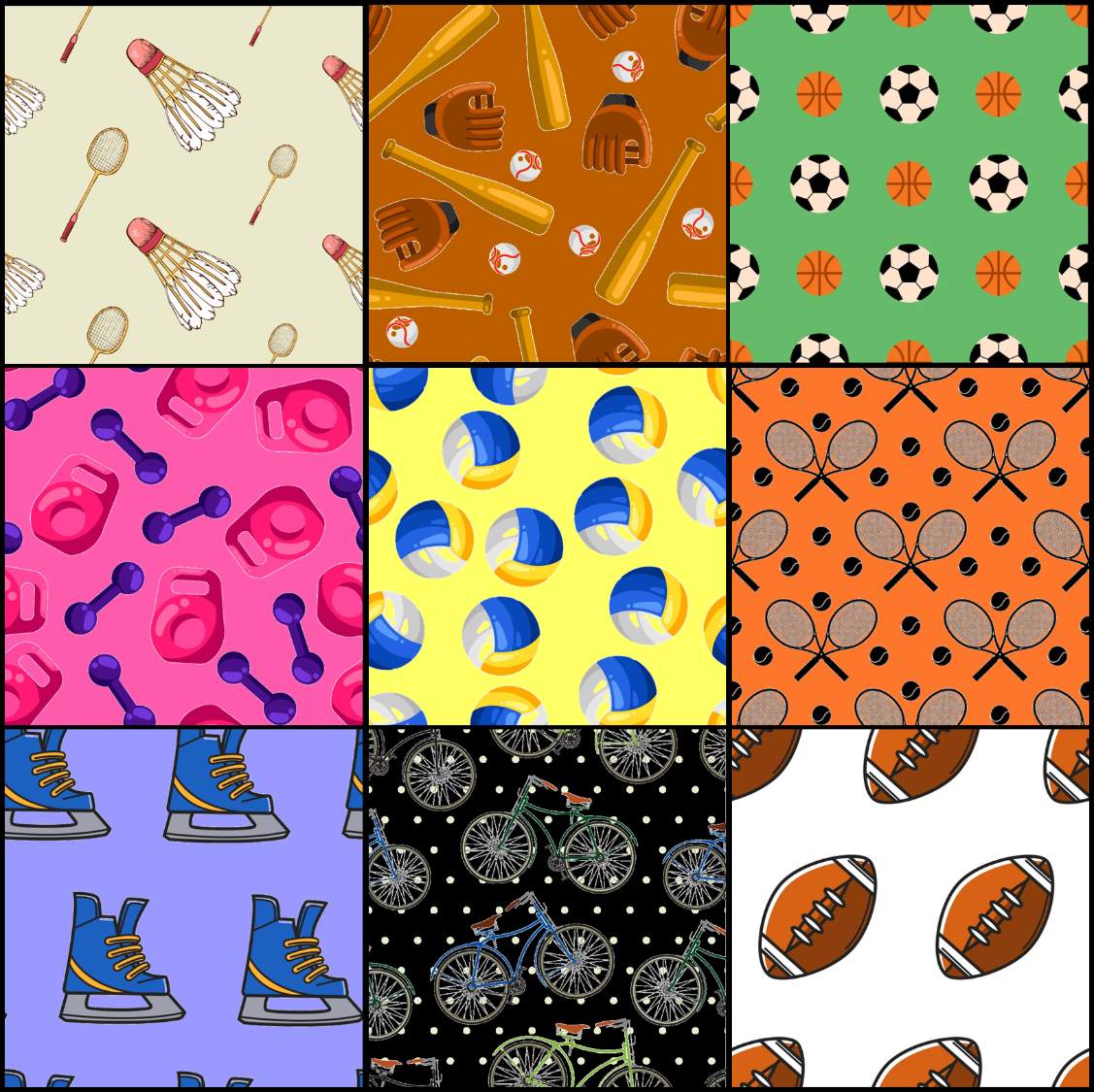 Jigsaw Puzzle | Sport patterns | 81 pieces | Jigidi