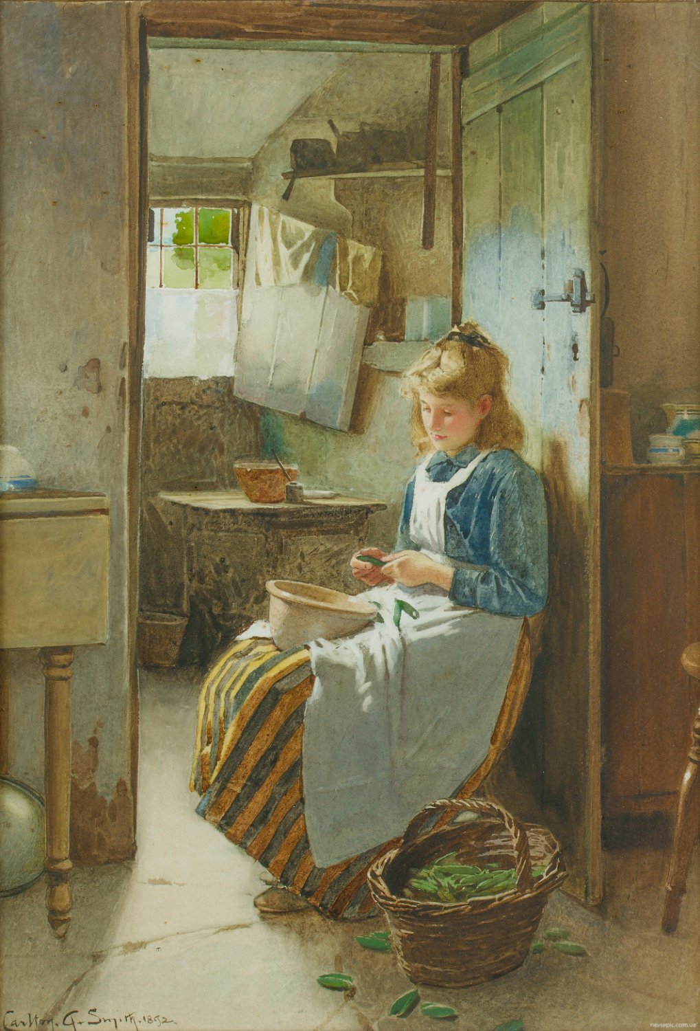 Solve Shelling Peas jigsaw puzzle online with 204 pieces