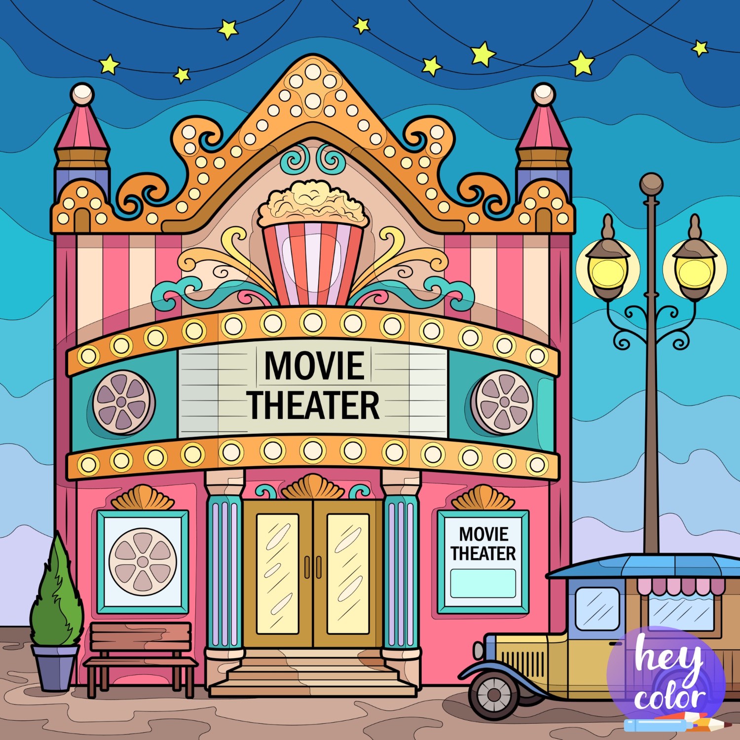 Solve Movie Theater jigsaw puzzle online with 256 pieces