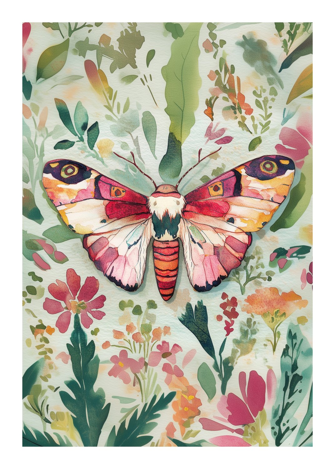 Solve Botanical Moth jigsaw puzzle online with 96 pieces