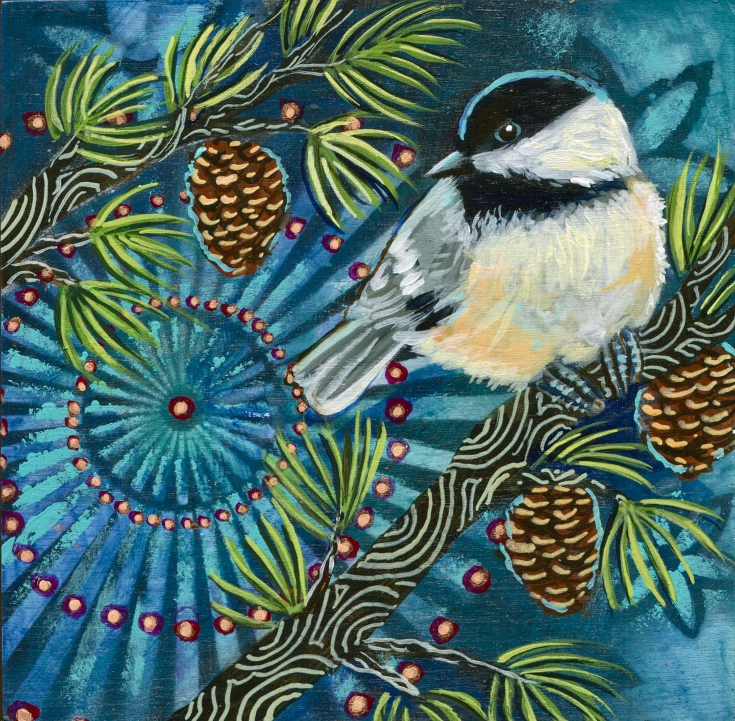 Solve sweet chickadee (resize 9 to 600) jigsaw puzzle online with 64 pieces
