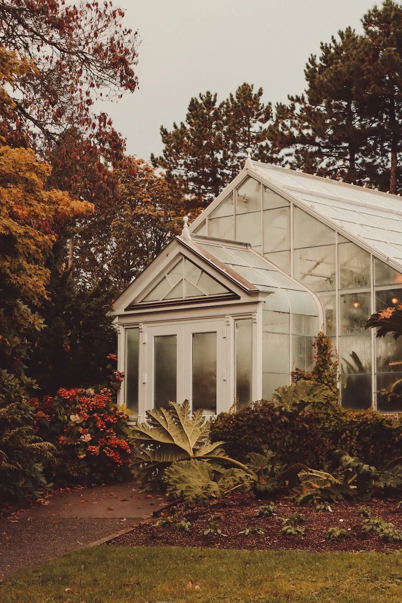 Solve Seattle Park Greenhouse Print jigsaw puzzle online with 96 pieces