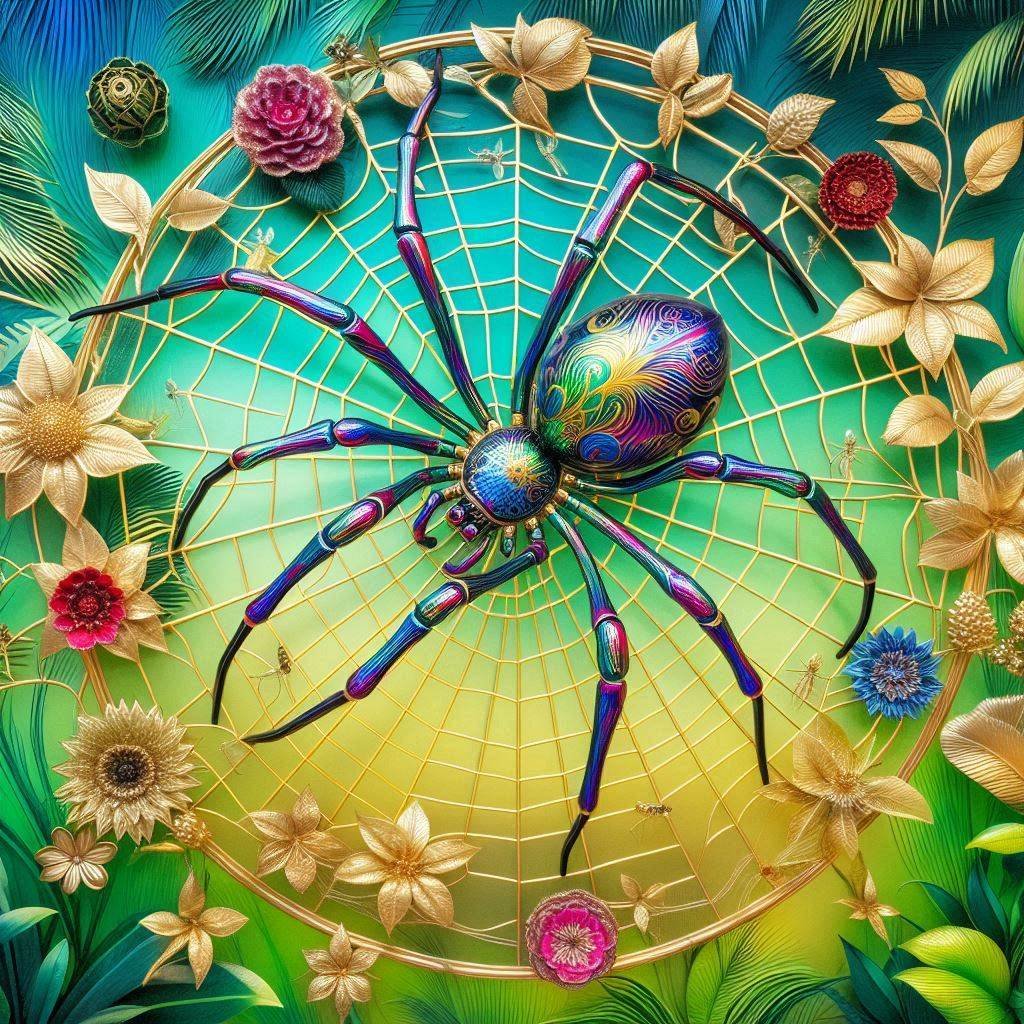Solve Fantasy spider (can be resized from 9 to 306 pieces) jigsaw ...