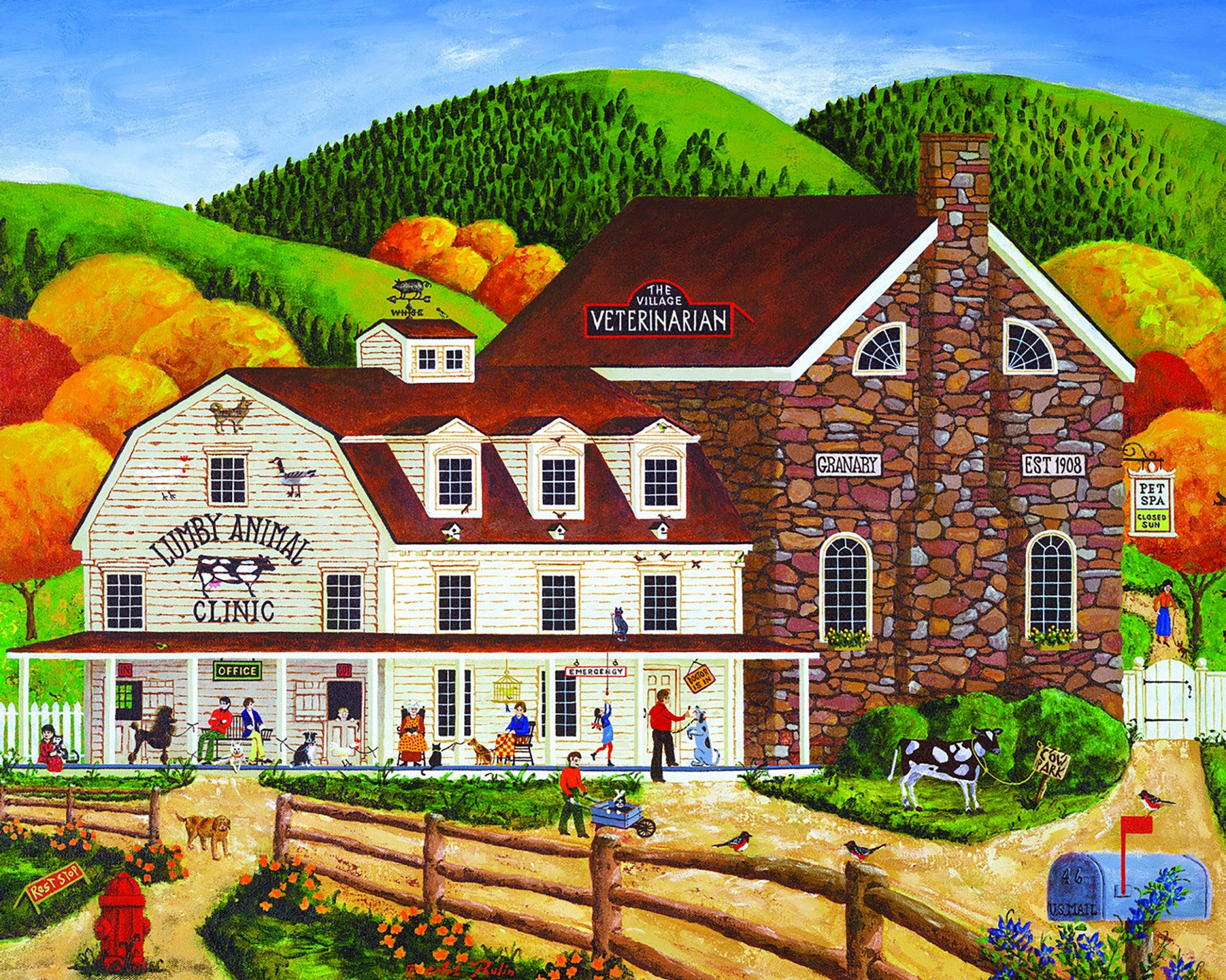 Solve The Village Veterinarian jigsaw puzzle online with 357 pieces