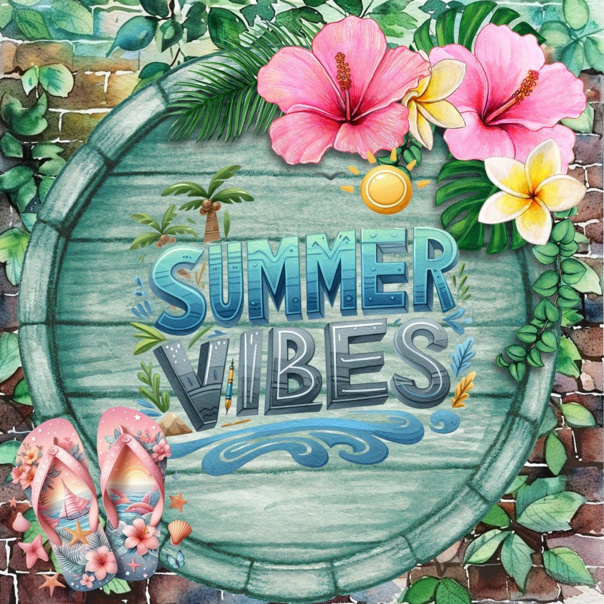 Solve SUMMER VIBES (Large) jigsaw puzzle online with 196 pieces