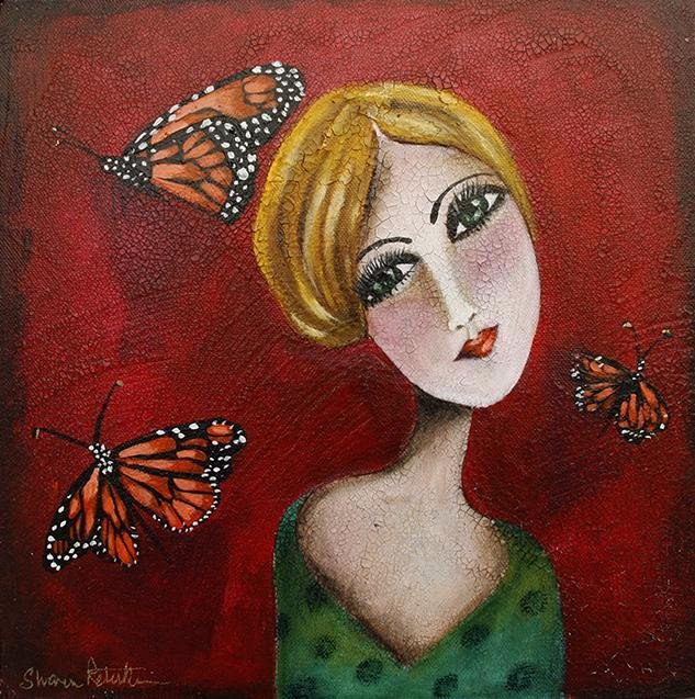 Solve Sharon Peterkin Artwork - 'Butterflies' jigsaw puzzle online with ...