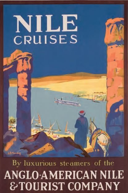 Solve Egypt Nile Cruise by Luxuty Steamer - Vintage Travel Poster ...