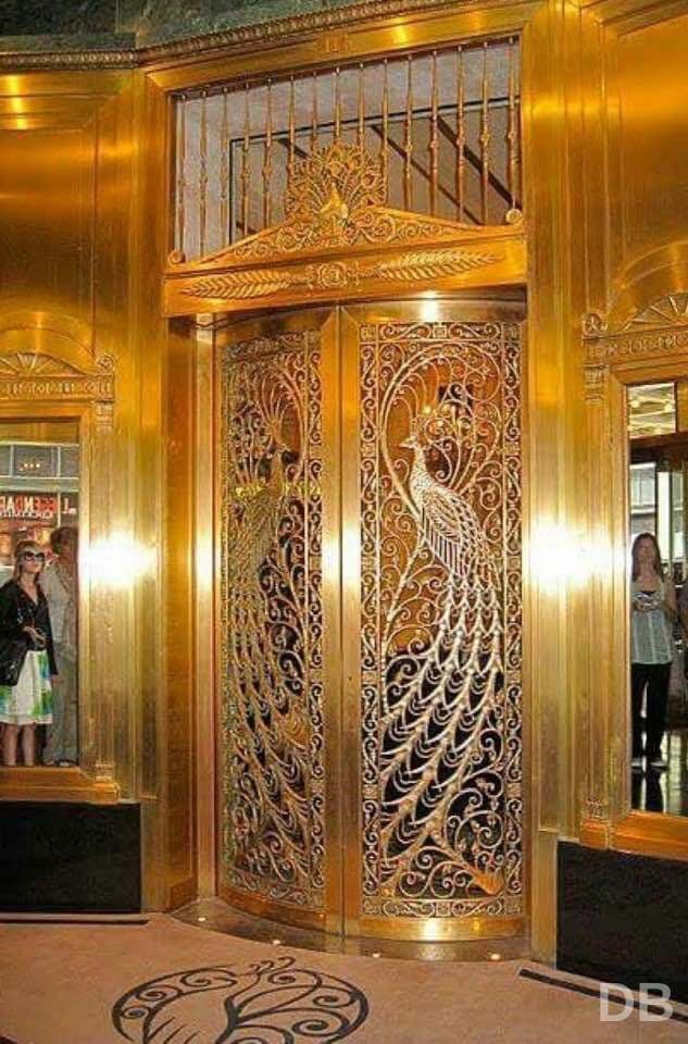 Solve Tiffany peacock doors at the Palmer House, Chicago jigsaw puzzle ...