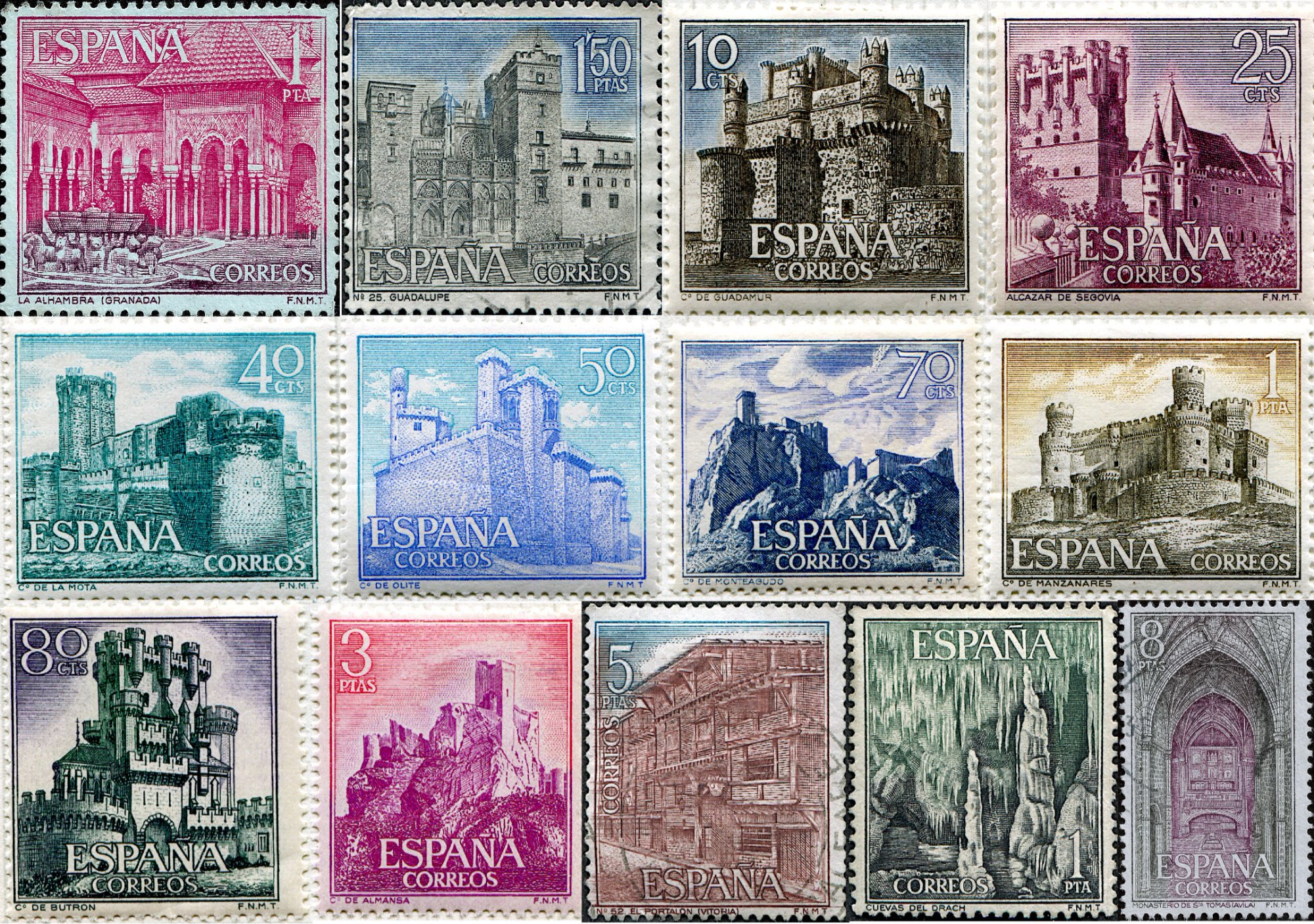 Solve Spanish Stamps jigsaw puzzle online with 580 pieces