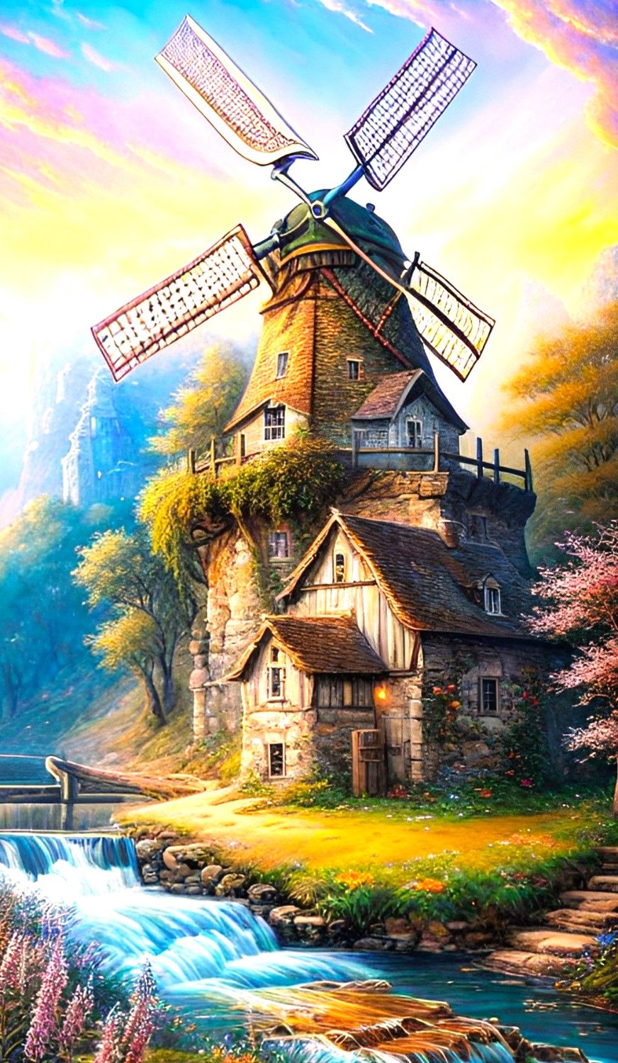 Solve Windmill jigsaw puzzle online with 84 pieces