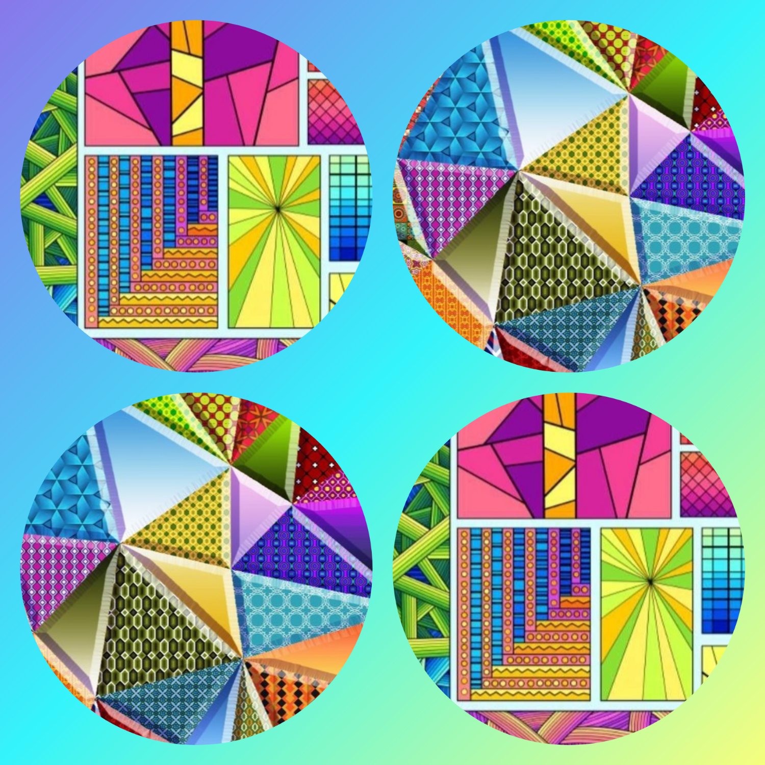 Solve KALEIDOSCOPE FLIPS jigsaw puzzle online with 81 pieces