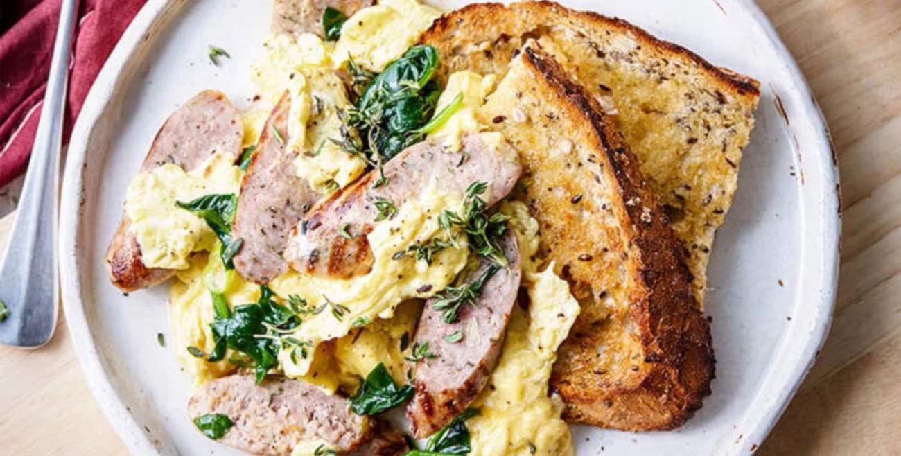 Solve Scrambled Eggs w/ Fried Sausage jigsaw puzzle online with 231 pieces