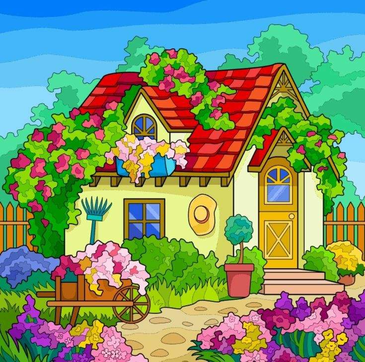 Solve HOME SWEET HOME jigsaw puzzle online with 64 pieces