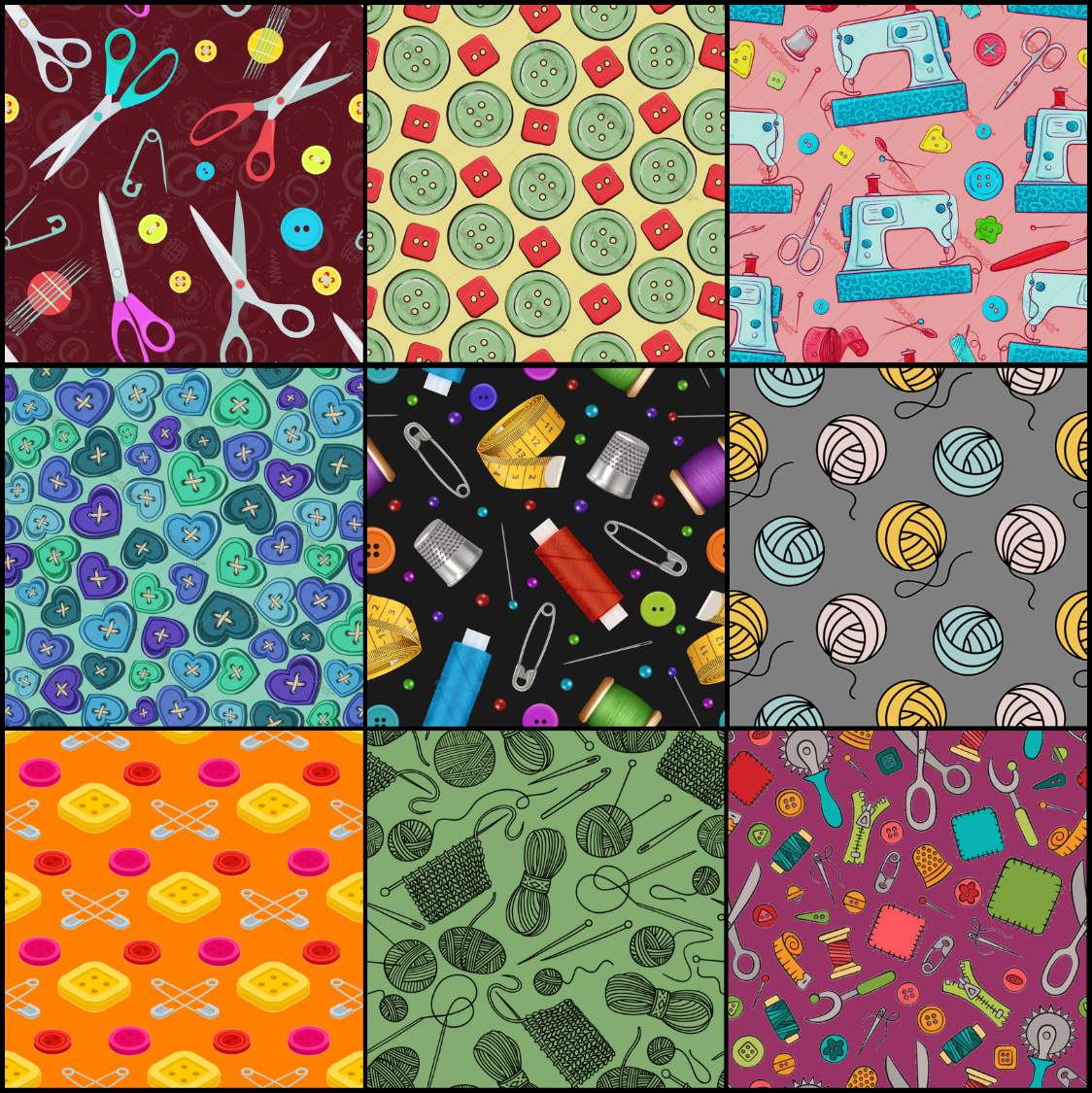 Solve Handiwork patterns 4 jigsaw puzzle online with 81 pieces