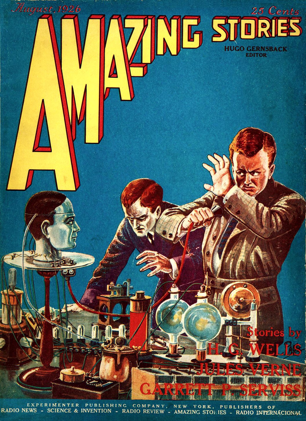 Solve Amazing Stories, Aug 1926, cover by Frank Rudolph Paul (American ...