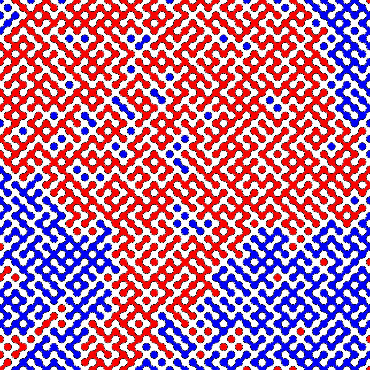 Solve Swiss Flag Truchet basic colorized jigsaw puzzle online with 440 ...