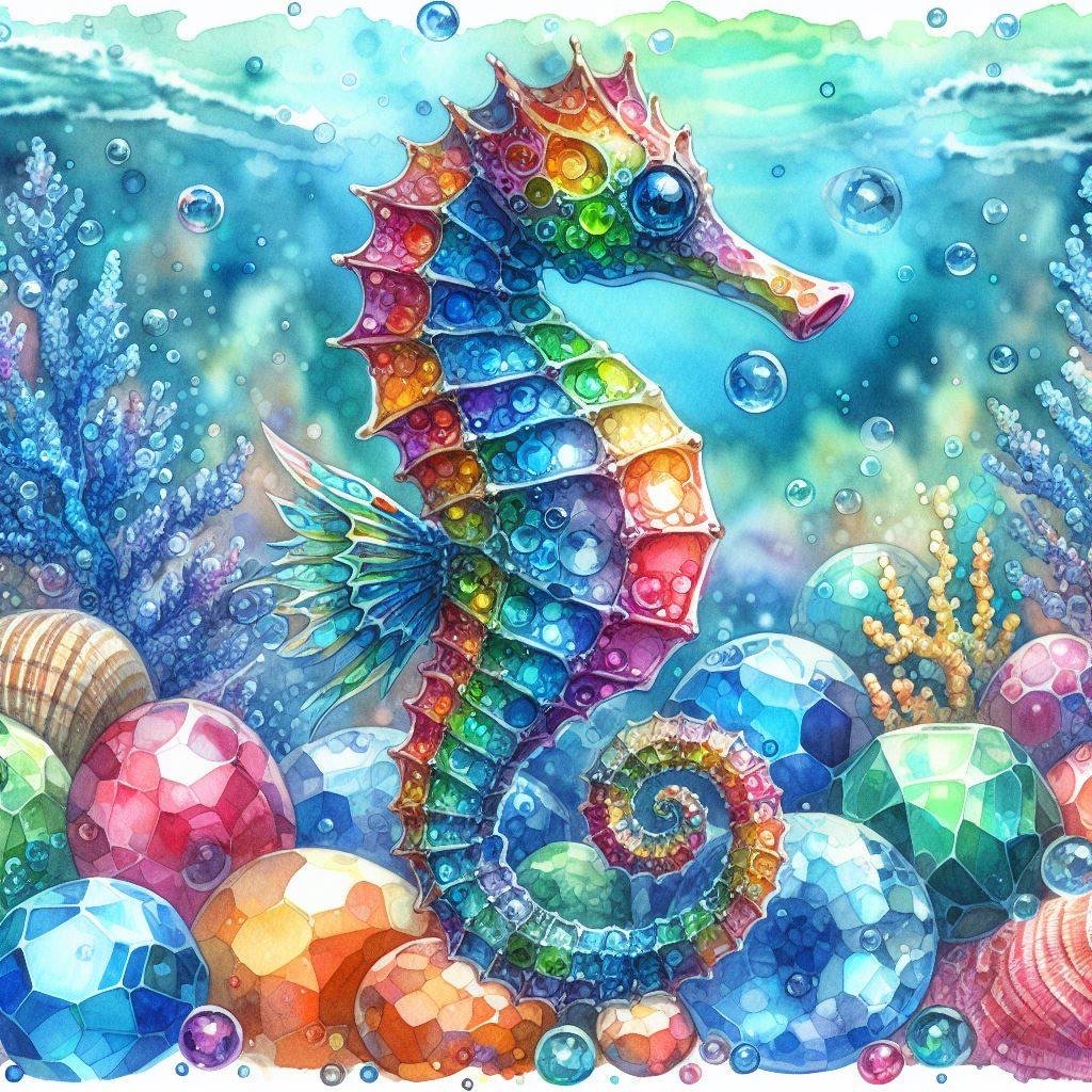 Solve Treasure seahorse jigsaw puzzle online with 81 pieces