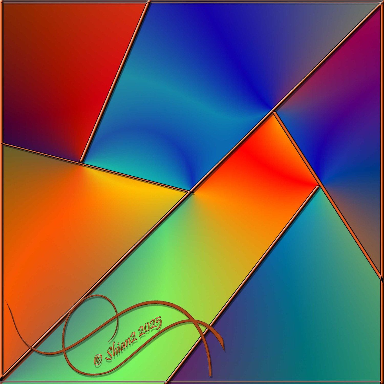 Solve 6 Colourful Patches jigsaw puzzle online with 121 pieces