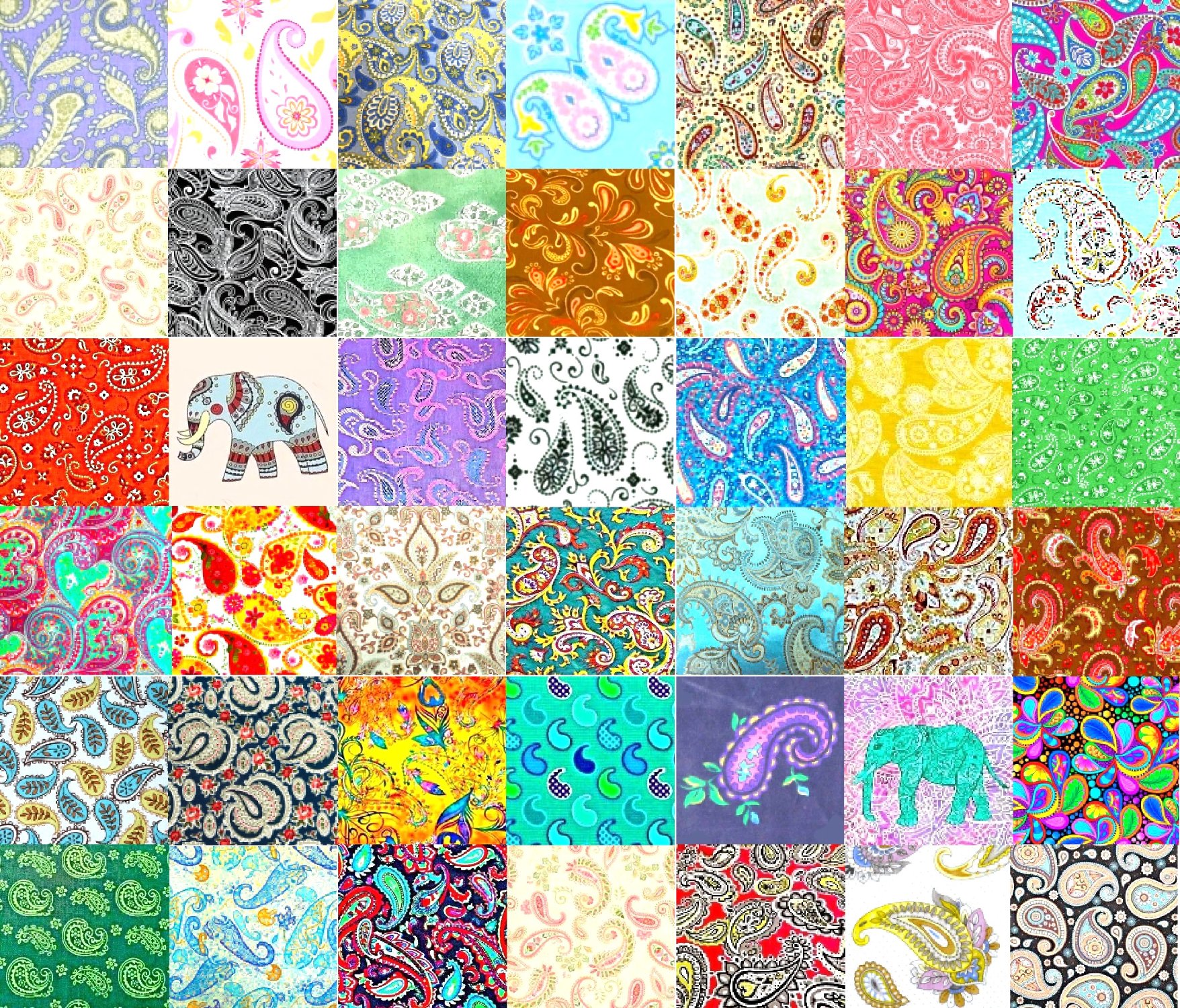 Solve PATCHWORK PAISLEY 35 jigsaw puzzle online with 255 pieces