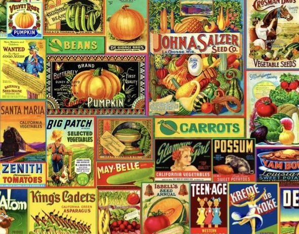 Solve Vintage Labels (1,524) jigsaw puzzle online with 63 pieces