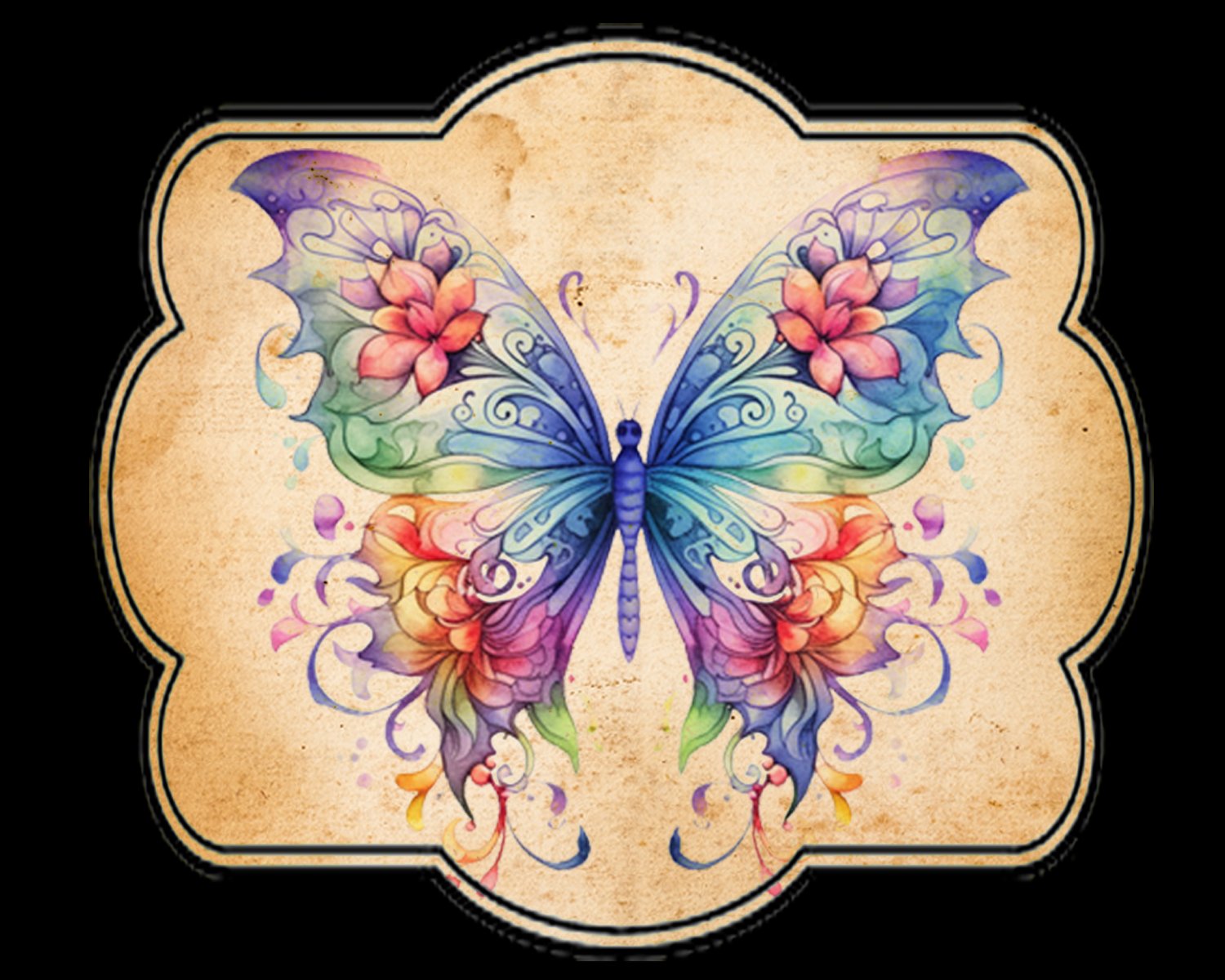 Solve Butterfly Label jigsaw puzzle online with 99 pieces