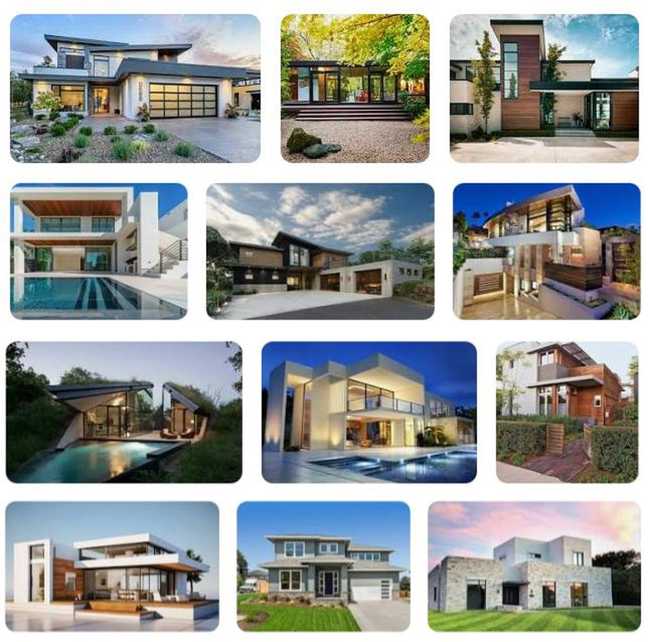 Solve Modern Homes jigsaw puzzle online with 196 pieces