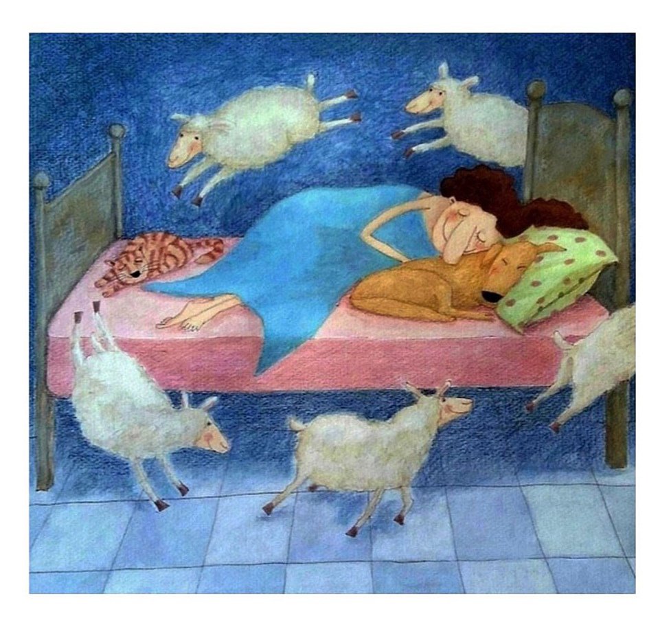 Solve Rita Cardelli Artwork - 'Counting Sheep' jigsaw puzzle online ...