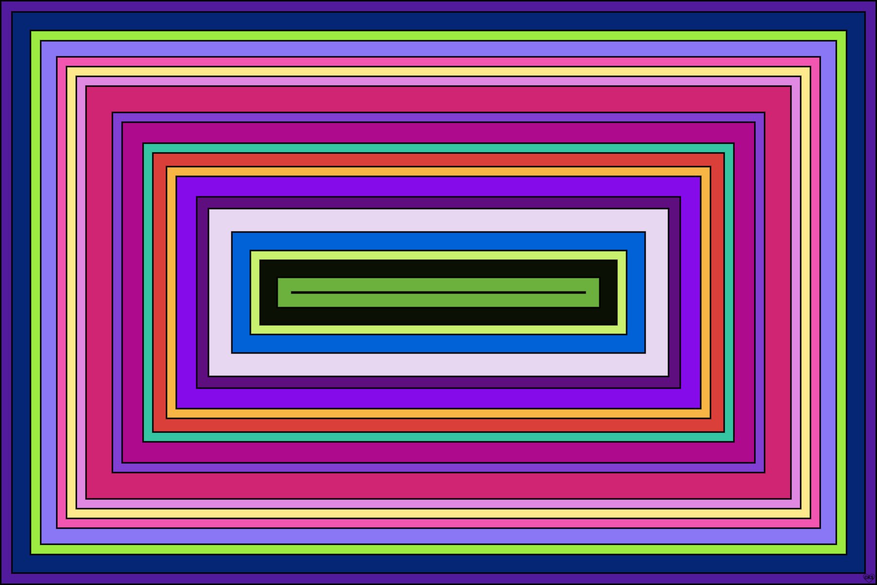 Solve Concentric Rectangles!! ~ M jigsaw puzzle online with 96 pieces